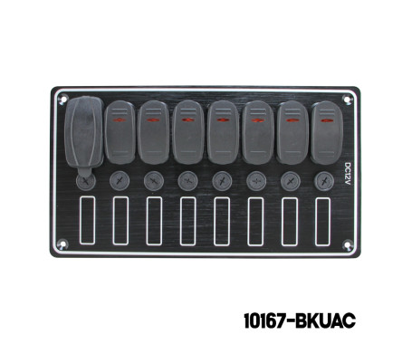 AAA - 7 Gang Switch Panel - With USB Ports ( Type A + Type C)